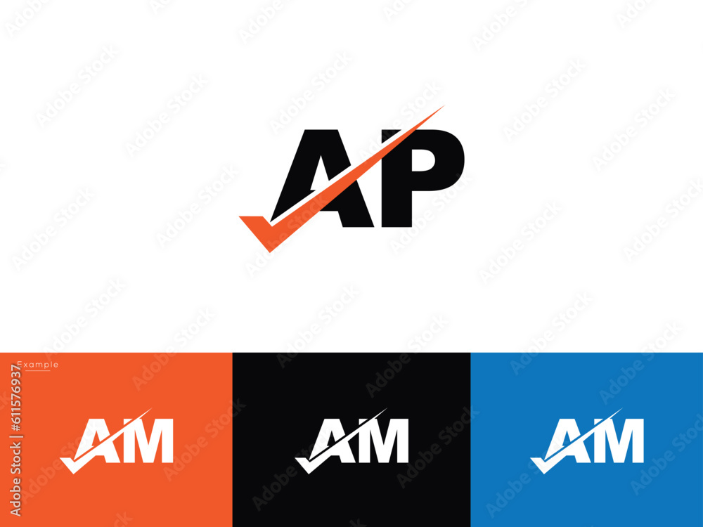Check Mark Logo Ap pa Letter Template For You 素材庫向量圖 | Adobe Stock