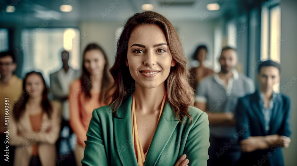 Young Successful and good-looking Woman Team Leader Start-up CEO Lawyer ...