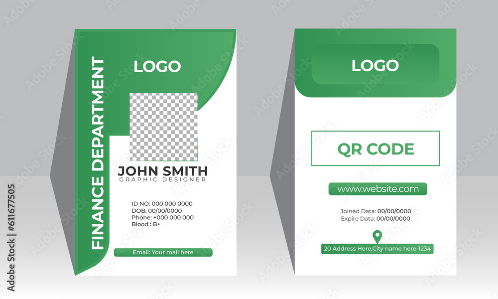 New ID Card Template | Office Id card | Employee Id card for your ...