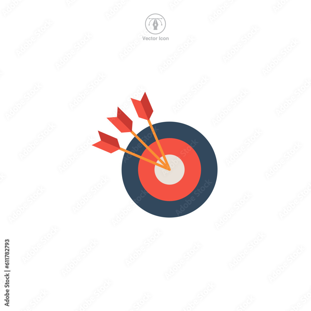 Target or Bullseye icon. A focused and impactful vector illustration of ...