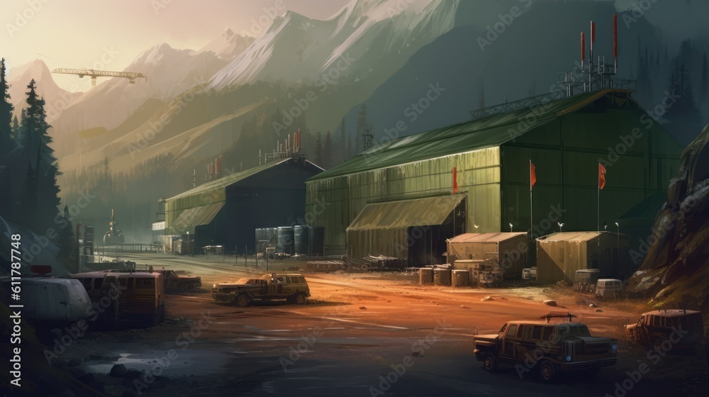 Military Base Game Artwork Stock Illustration | Adobe Stock