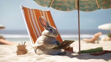 Bunny Rabbit With Books Free Stock Photo - Public Domain Pictures