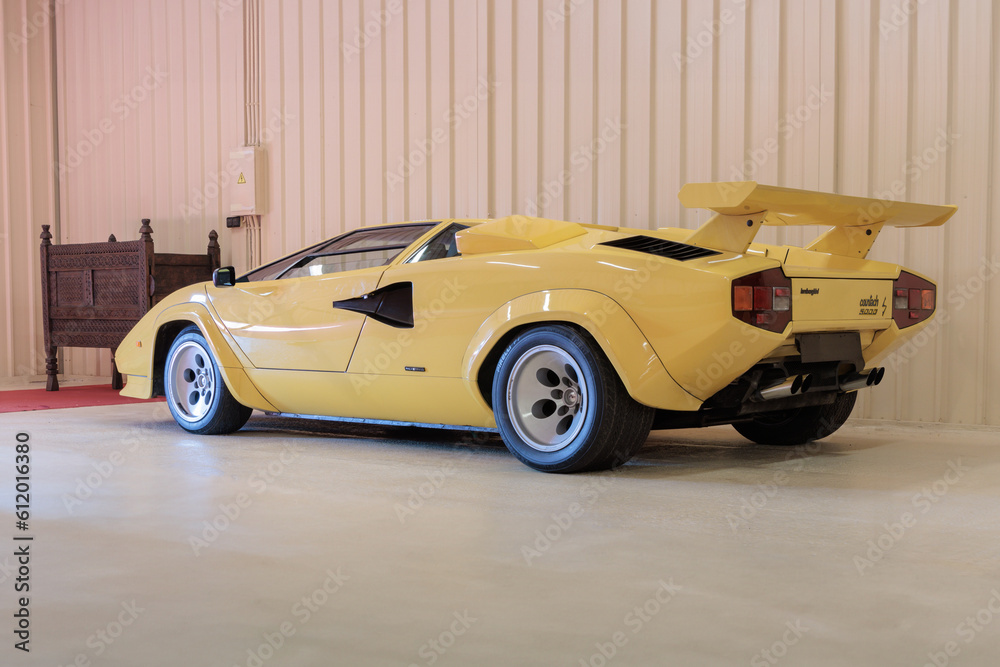 GALDAMES, SPAIN-AUGUST 8, 2021: 1982 Lamborghini Countach LP500 S (rear ...