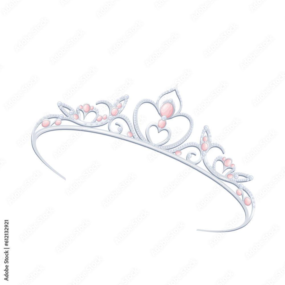 Princess crown vector illustration. Cartoon isolated cute diamond tiara ...