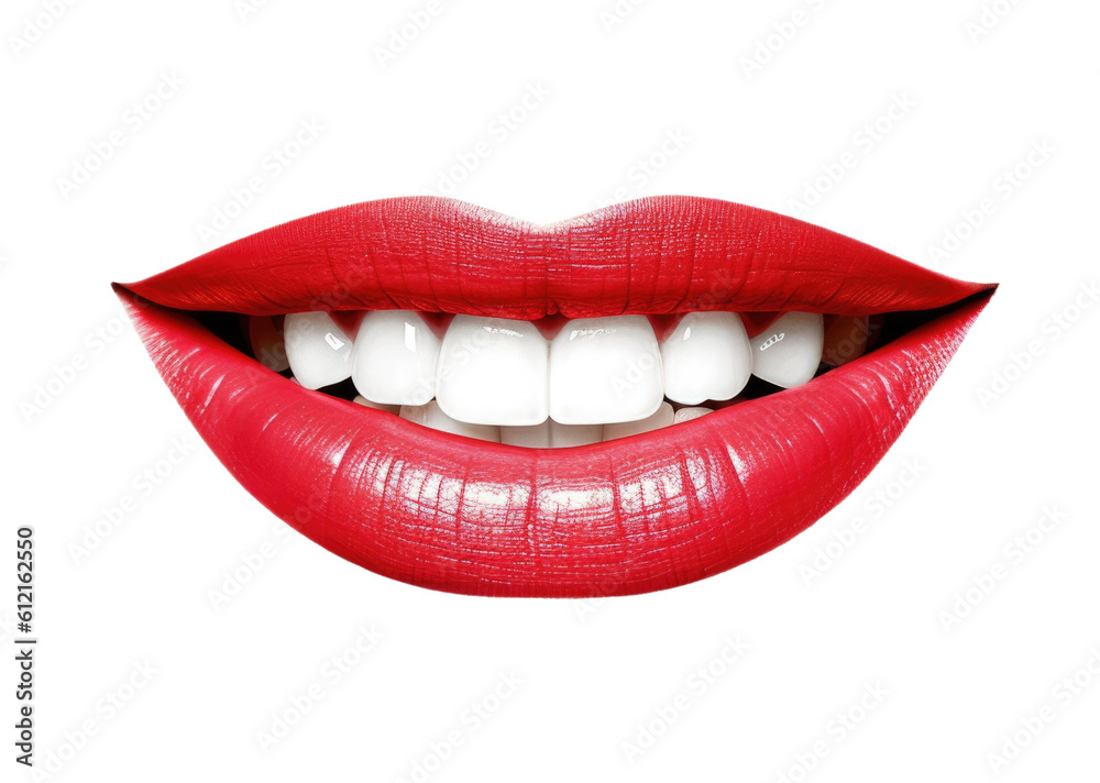 Mouth Smiling Isolated on Transparent Background - Generative AI Stock ...
