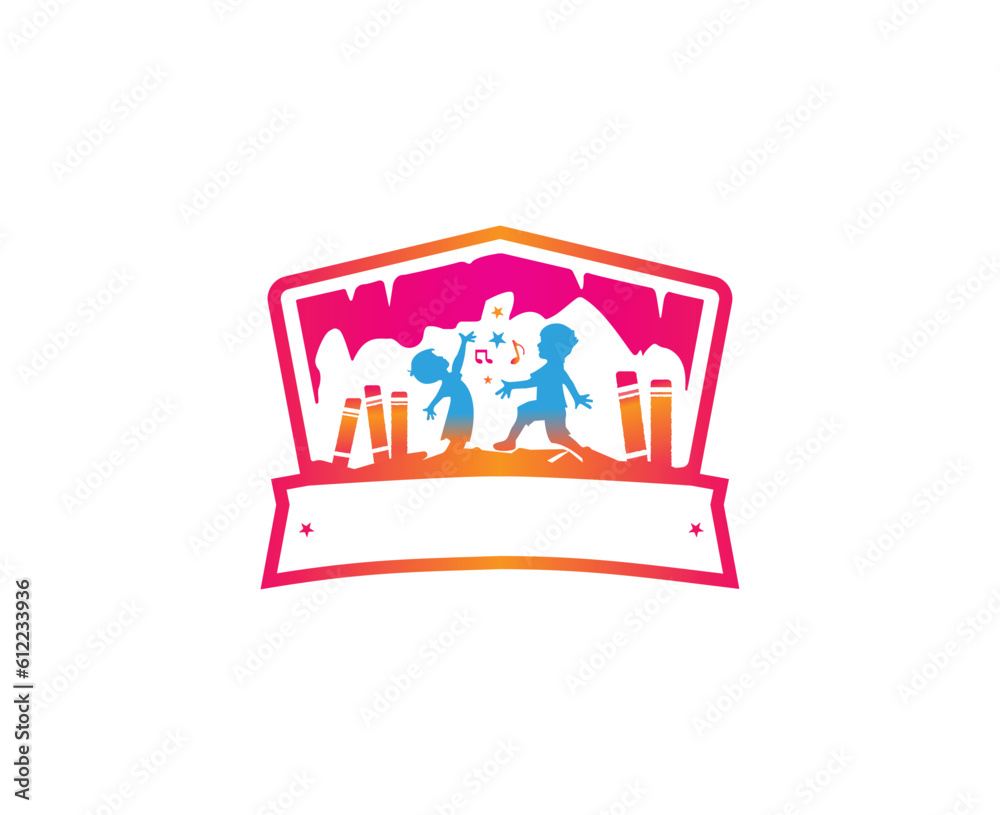 smart kid logo design with happy child concept. children dreams ...