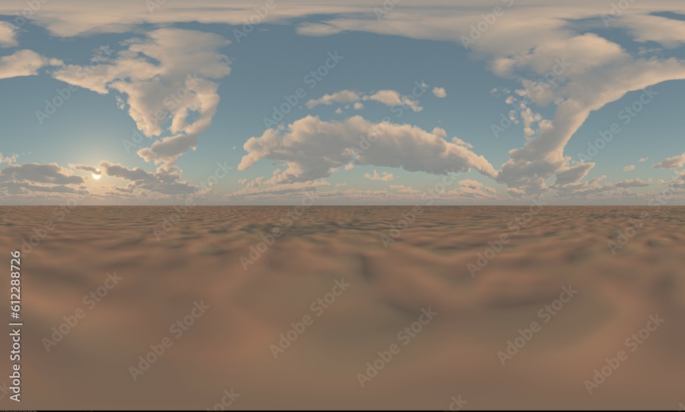 sandy desert. Environment map. HDRI map. Equirectangular projection ...