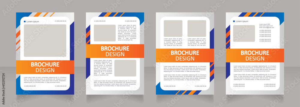 Foreign currency exchange service blank brochure layout design ...