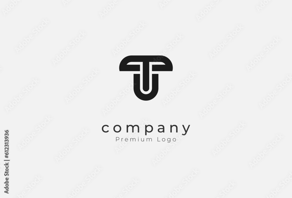 Abstract Initial letter TU monogram Logo Design, letter TU with modern ...