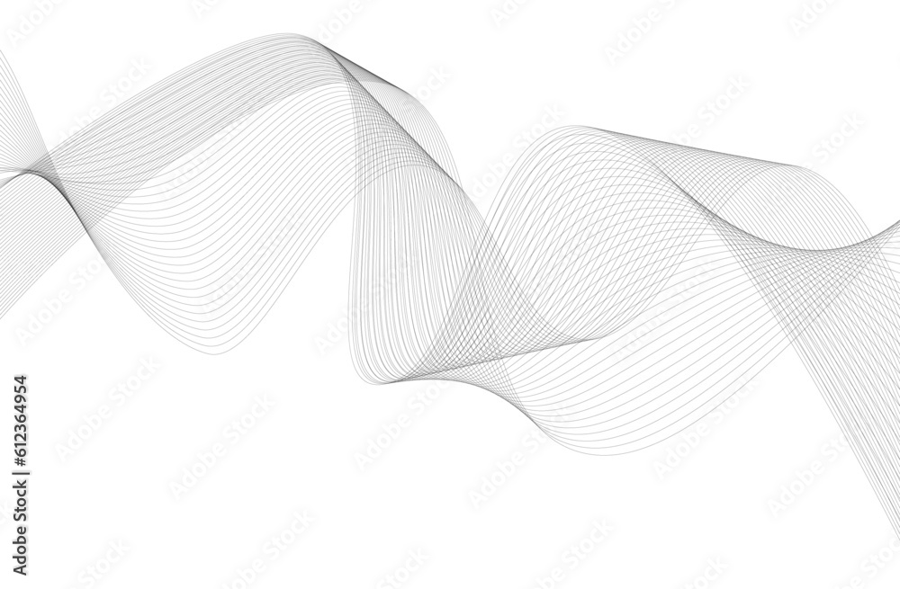 Abstract wave, monochrome, minimalist design, flowing lines, smooth curves, grayscale gradient ...