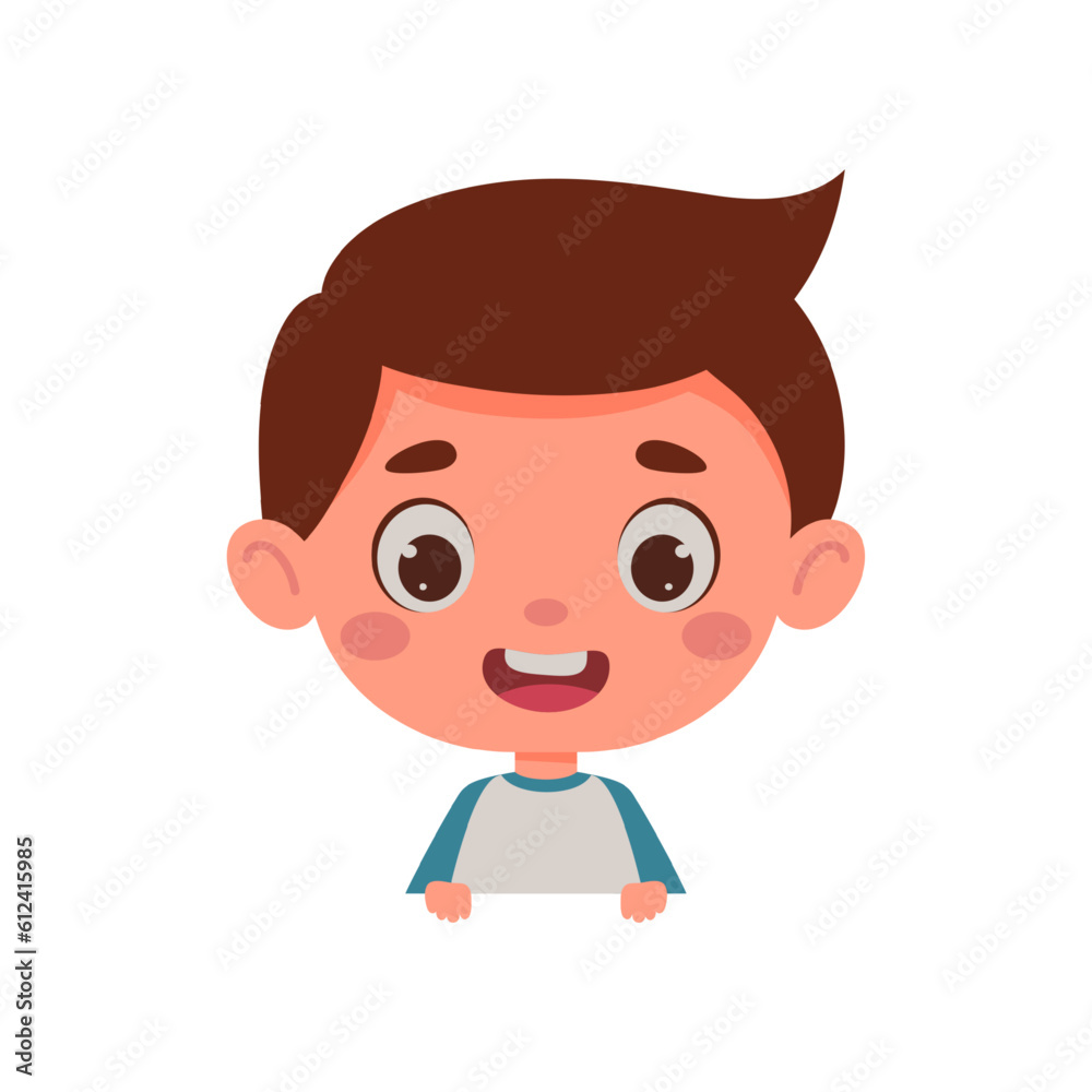 Cute little kid boy. Template for children design. Cartoon schoolboy ...