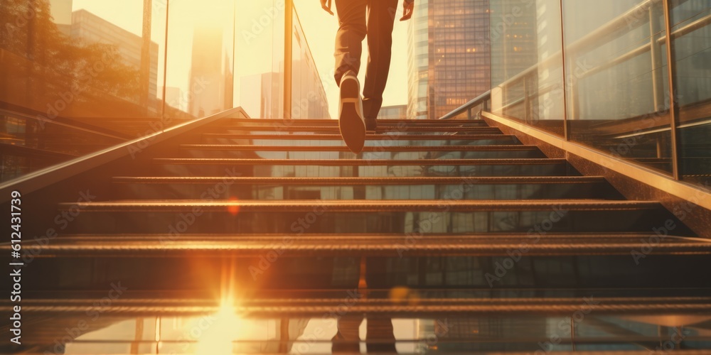 Start, Competition Concept. Low Section of Businessman Steps into Start ...