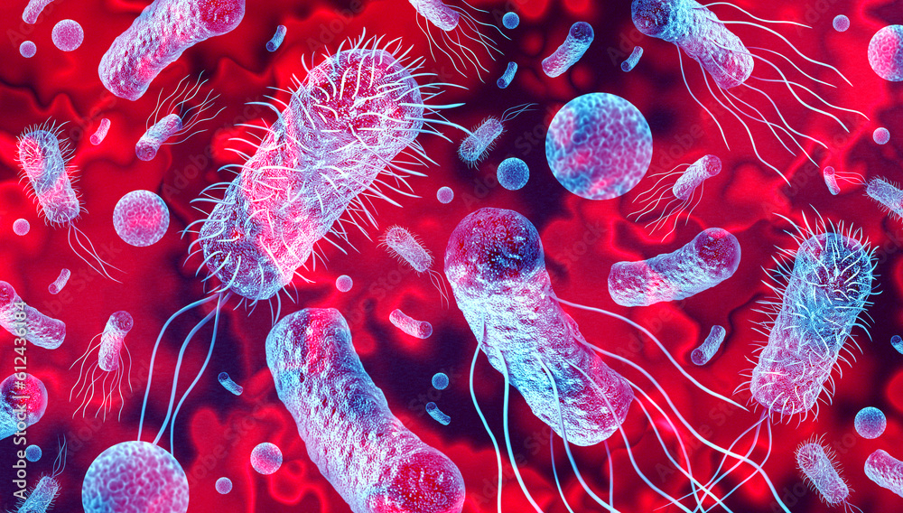 Bacteria outbreak and bacterial infection background as dangerous ...