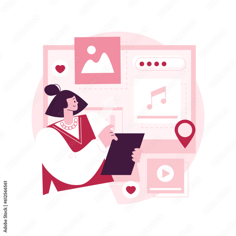 Vetor Content aggregator abstract concept vector illustration ...