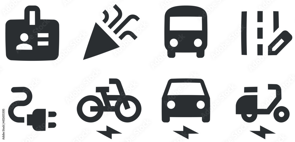 Set of 8 icons Maps. A set vector icons. Outline isolated signs. for ...