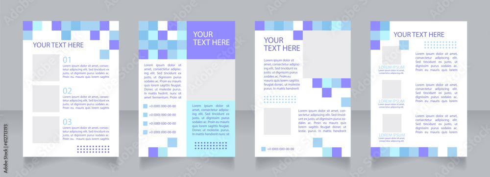 Corporate rules and regulations blank brochure layout design. Vertical ...