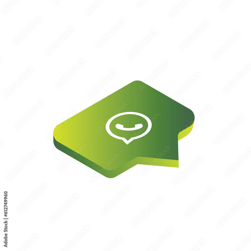 Whatsapp icon button Stock Vector | Adobe Stock
