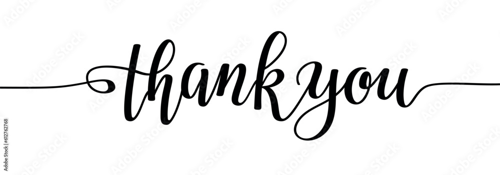 Thank you black lettering phrase. Design element. Vector illustration ... Thank you black lettering phrase. Design element. Vector illustration ...