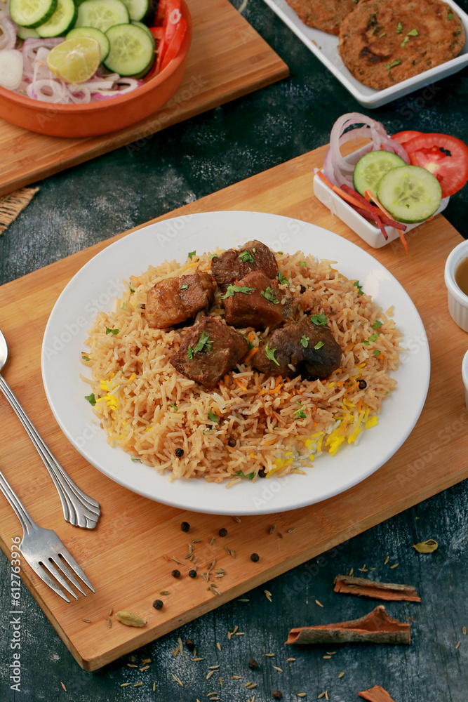 Beef Biryani - Traditional Food of Pakistan Stock Photo | Adobe Stock