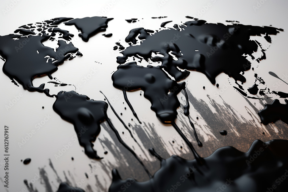 map of the world of crude oil Stock Illustration | Adobe Stock