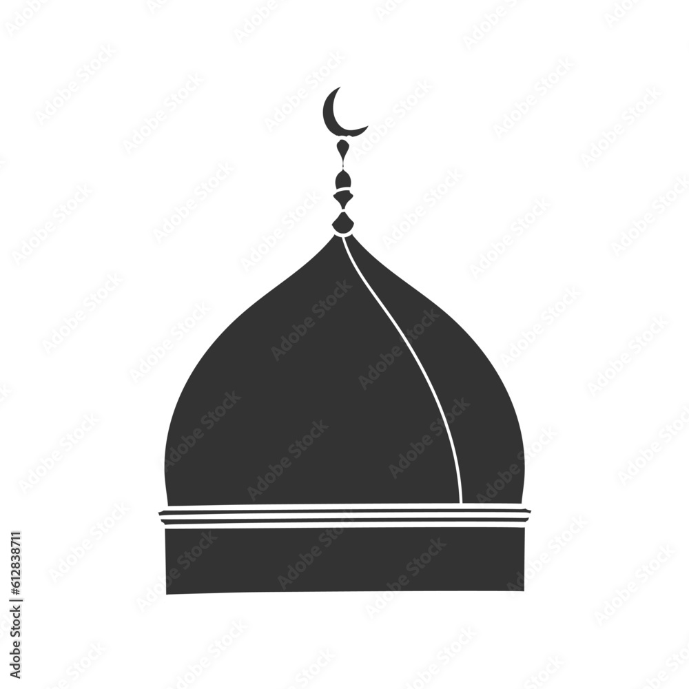 Arabic Dome Icon Silhouette Illustration. Arab Architecture Vector ...