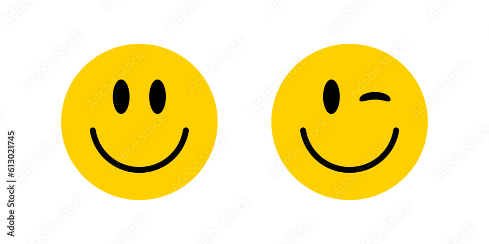 เวกเตอร์ Stock Smiley icon set | Adobe Stock