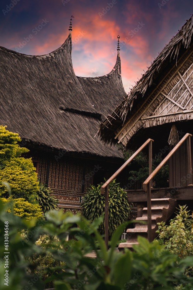 The Rumah Gadang in West Sumatra showcases a distinctive Minangkabau ...