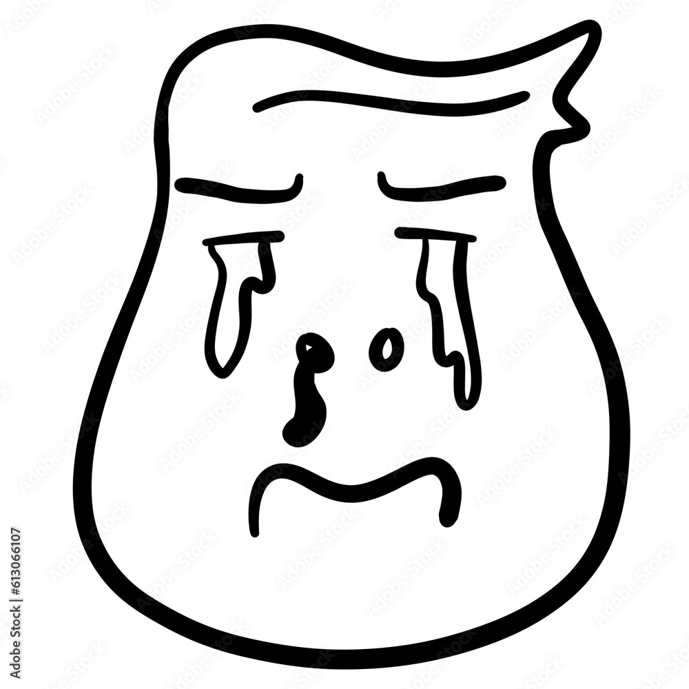 Ilustración de Stock emotion, cry, tear, person, face, sad, feelings ...