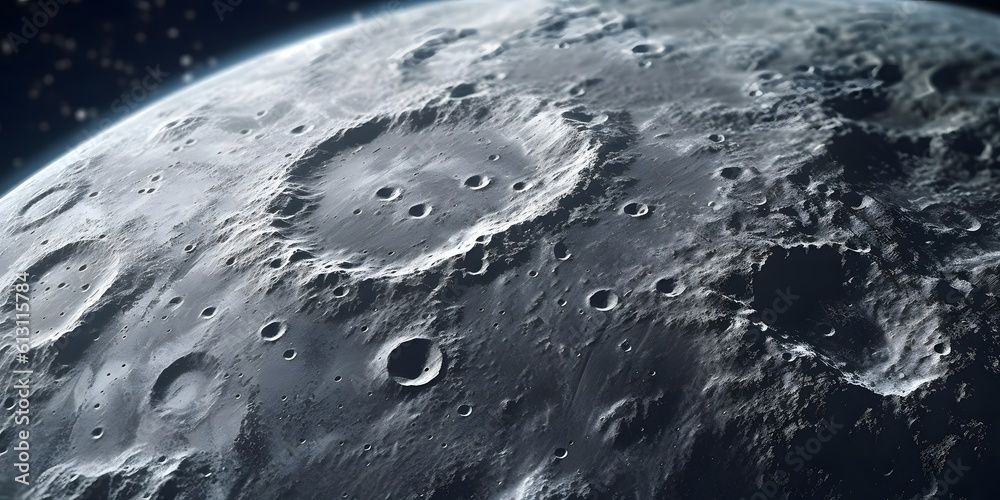Extremely detailed Extreme closeup, unreal imagination with Moon, boca ...