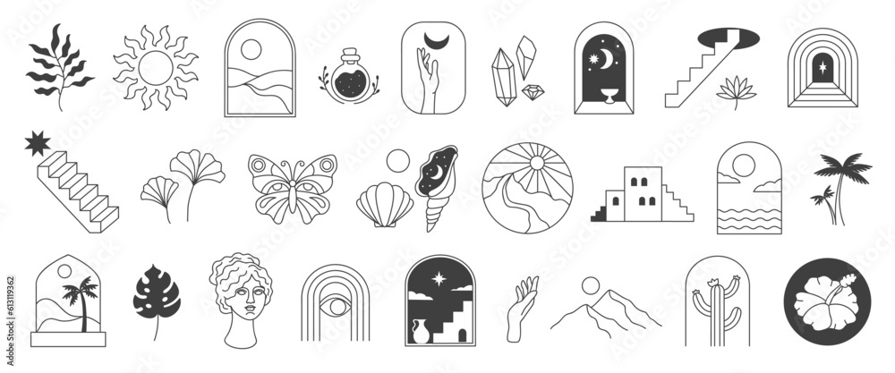 Boho Line Drawings