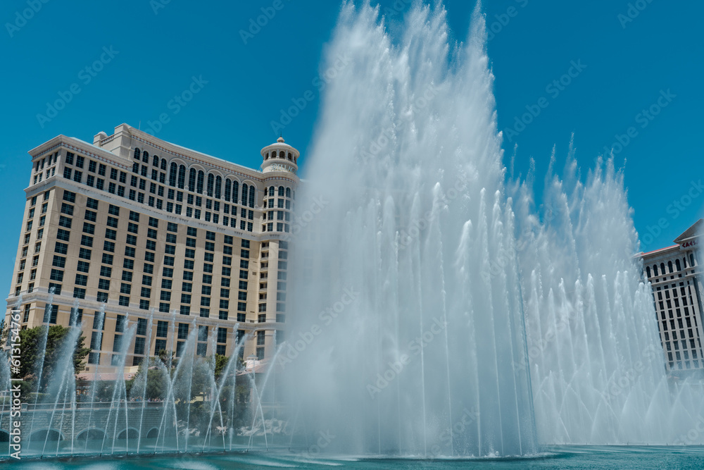 Fountains of Bellagio is a free attraction at the Bellagio resort ...