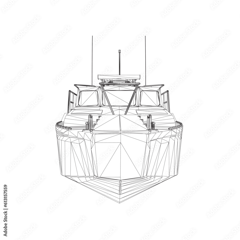 Warship icon wireframe. Military ships and naval vessels. isolated ...