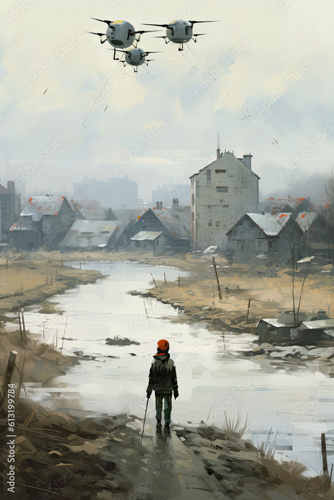 Nature's Resilience in Cyberpunk: Rural Landscapes, Futuristic Nature ...