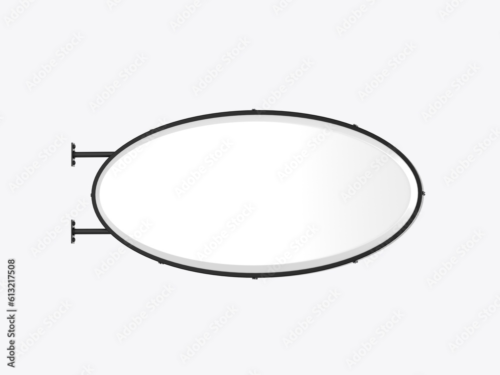 Double sided oval Back lit signage circular board, led glow advertising ...