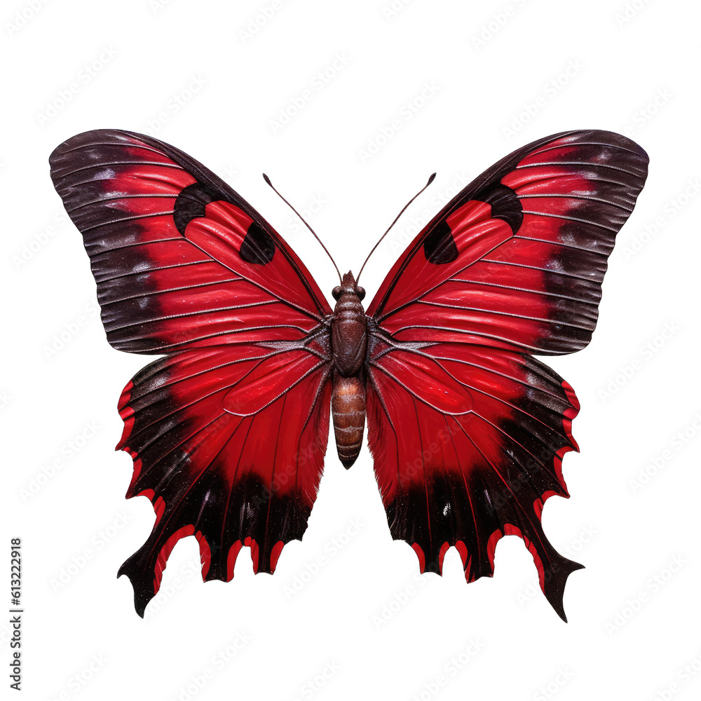 Crimson rose butterfly - Pachliopta hector. Transparent PNG. Generative ...