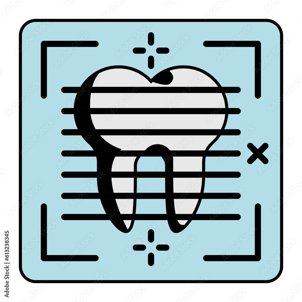 3d Intraoral Scanning concept, Teeth Digital Impressioning vector icon ...