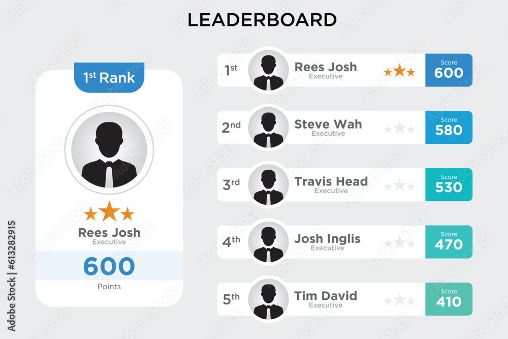 Game leaderboard with abstract background Stock Vector | Adobe Stock