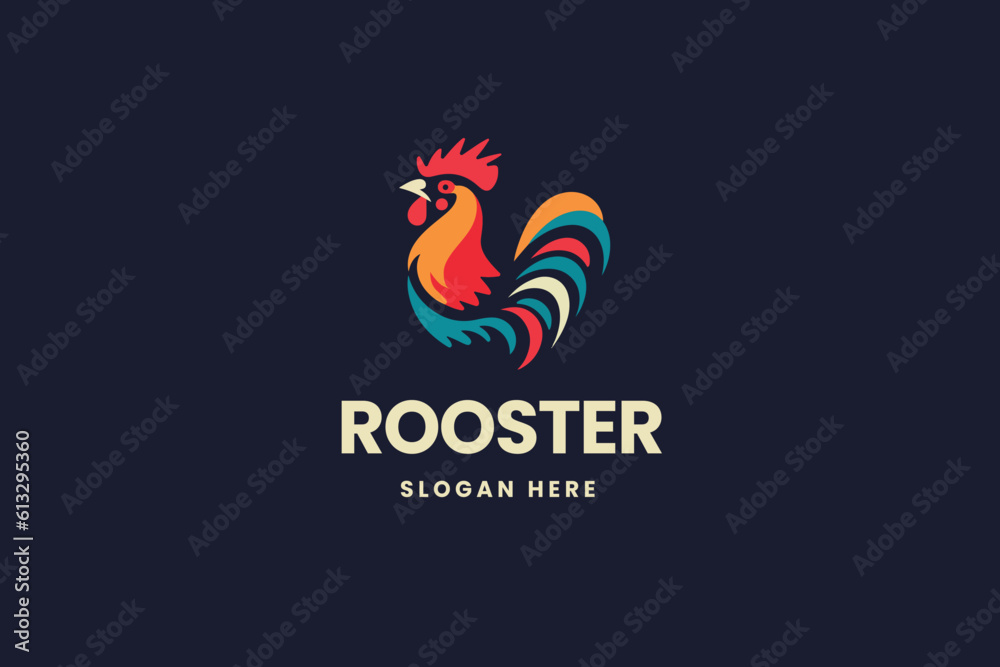 rooster logo, animal vector, business brand Stock Vector | Adobe Stock