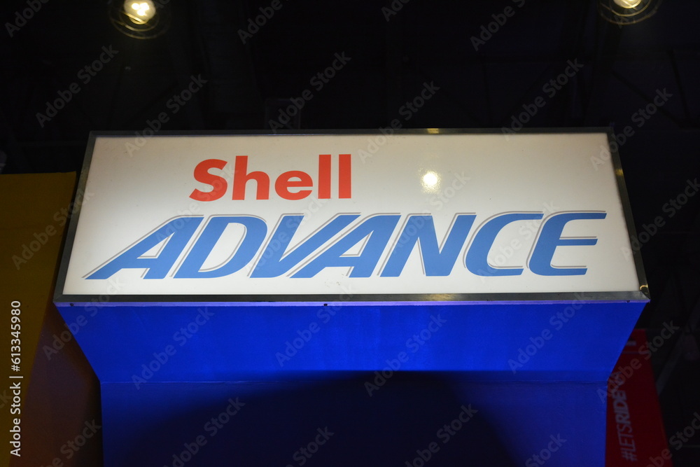Shell advance booth signage at Inside racing bike festival in Pasay ...