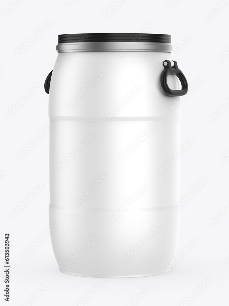 Blank Glossy Drum Barrel template, 3d render illustration. Stock ...