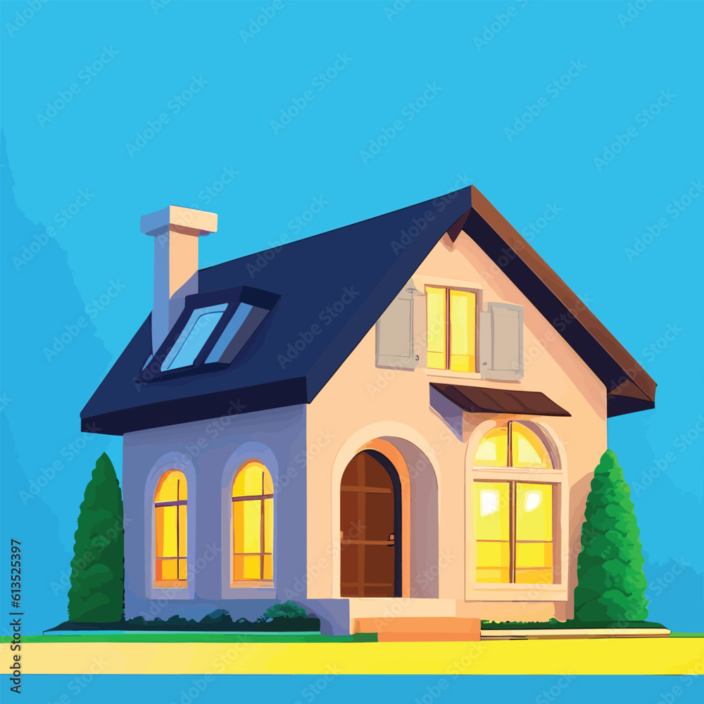 Vector illustration of house. Home concept Stock Vector | Adobe Stock