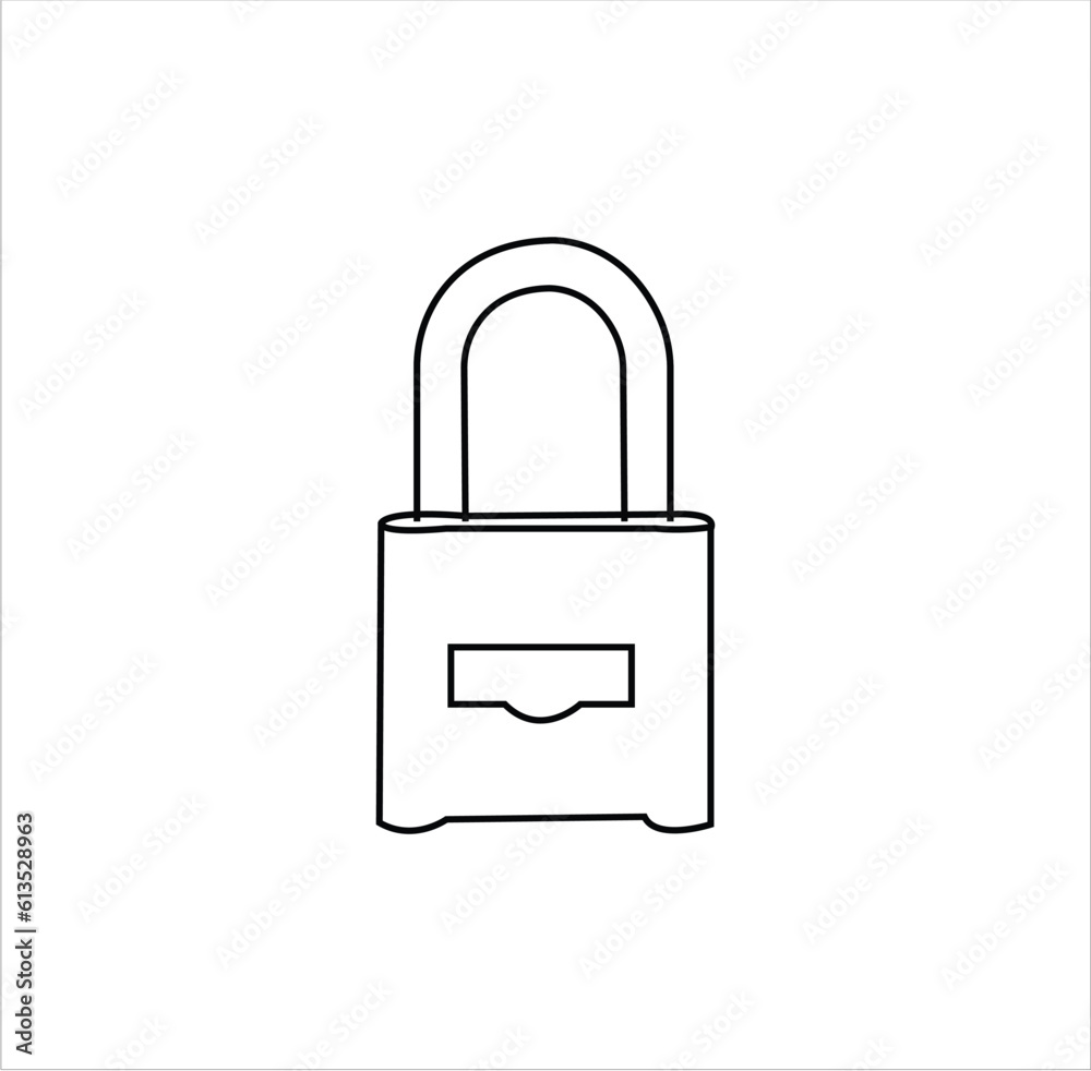 2023 new locked and unlocked lock on white background. Set of ...