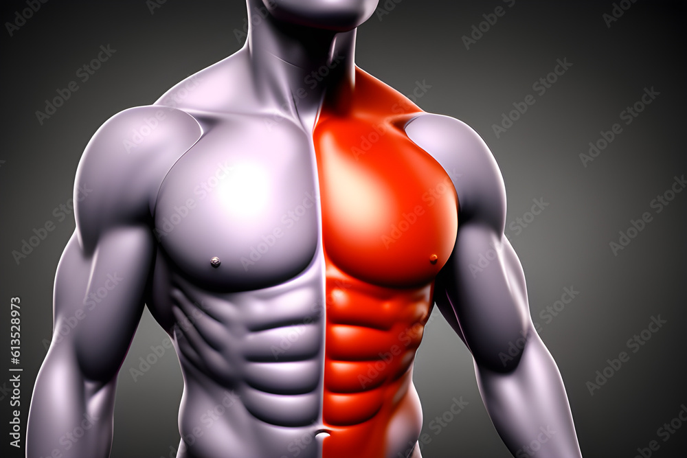 Human Body Anatomy - Muscles and Teeth 3D Illustration Stock ...