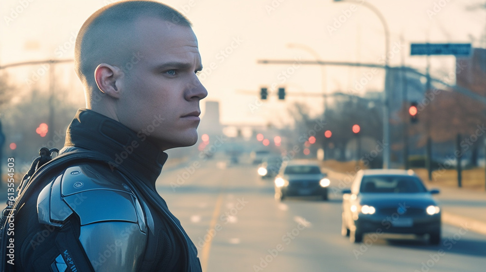 evolution of humanity, cars and people, evolution of humanity, man with ...