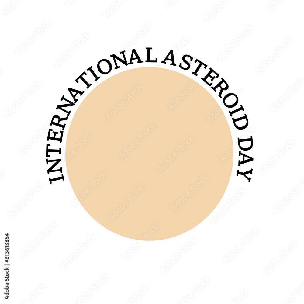 International asteroid day text typography, asteroid day calligraphy ...