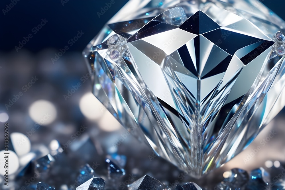 Discover the intricacies and brilliance of a diamond surface, as it ...