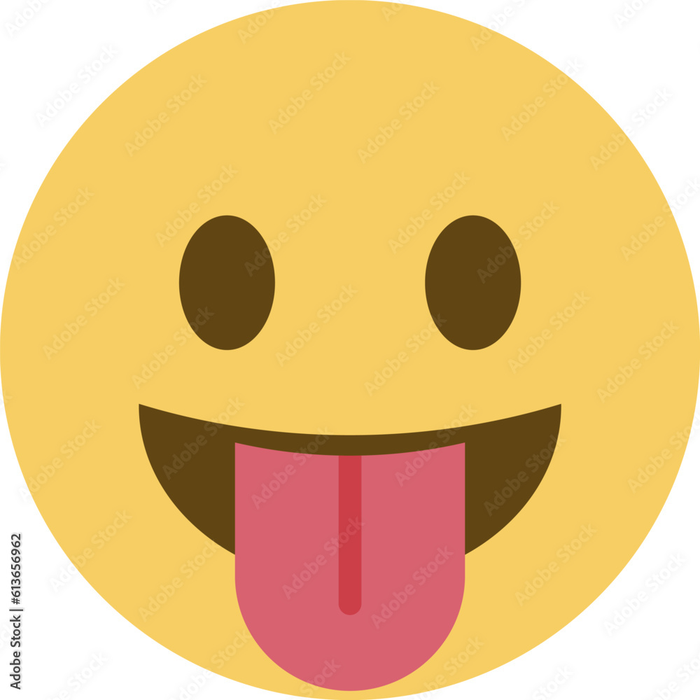 Top quality emoticon. Taunting emoji. Squinting face, grin with tongue ...