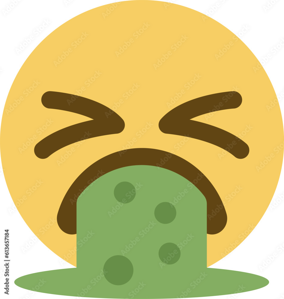 Stock-Vektorgrafik „Top quality emoticon. Vomiting emoji. Emoticon ...