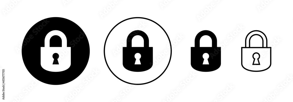 Lock icon vector for web and mobile app. Padlock sign and symbol. Encryption icon. Security ...