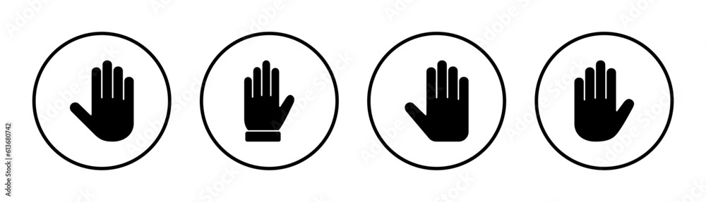 Hand icon set illustration. hand sign and symbol. hand gesture Stock ...